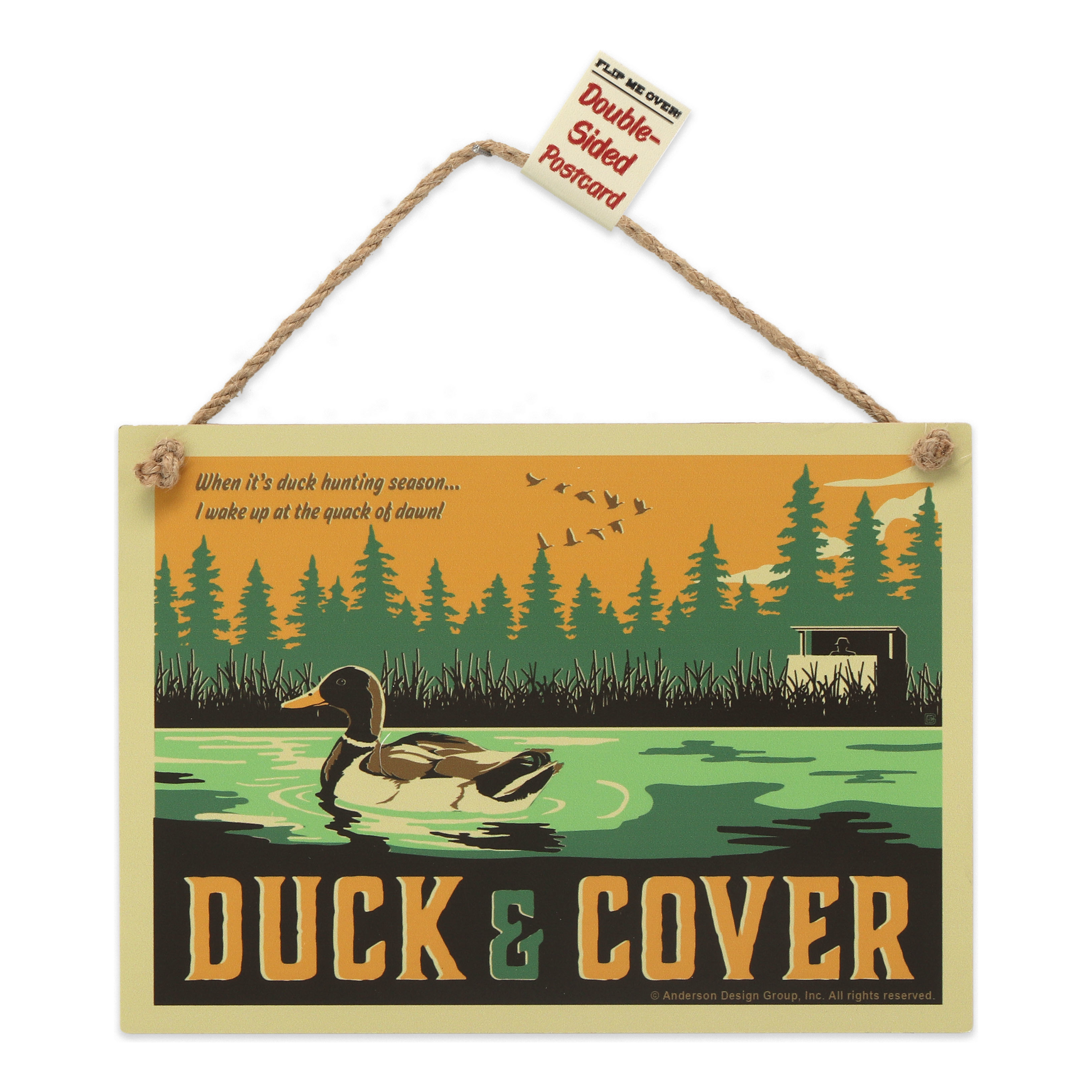Open Road Brands Duck and Cover Rustic Hanging Wood Sign | Bass Pro Shops